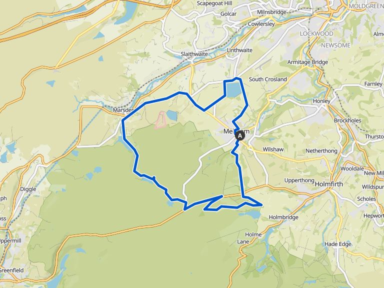 Meltham Moor to Butterley Reservoir loop — Peak District National Park ...